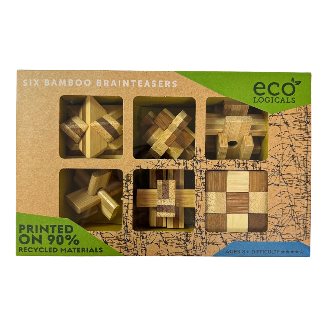 Eco Logicals 6-piece Bamboo Brain Teasers – Sensory Tools Australia