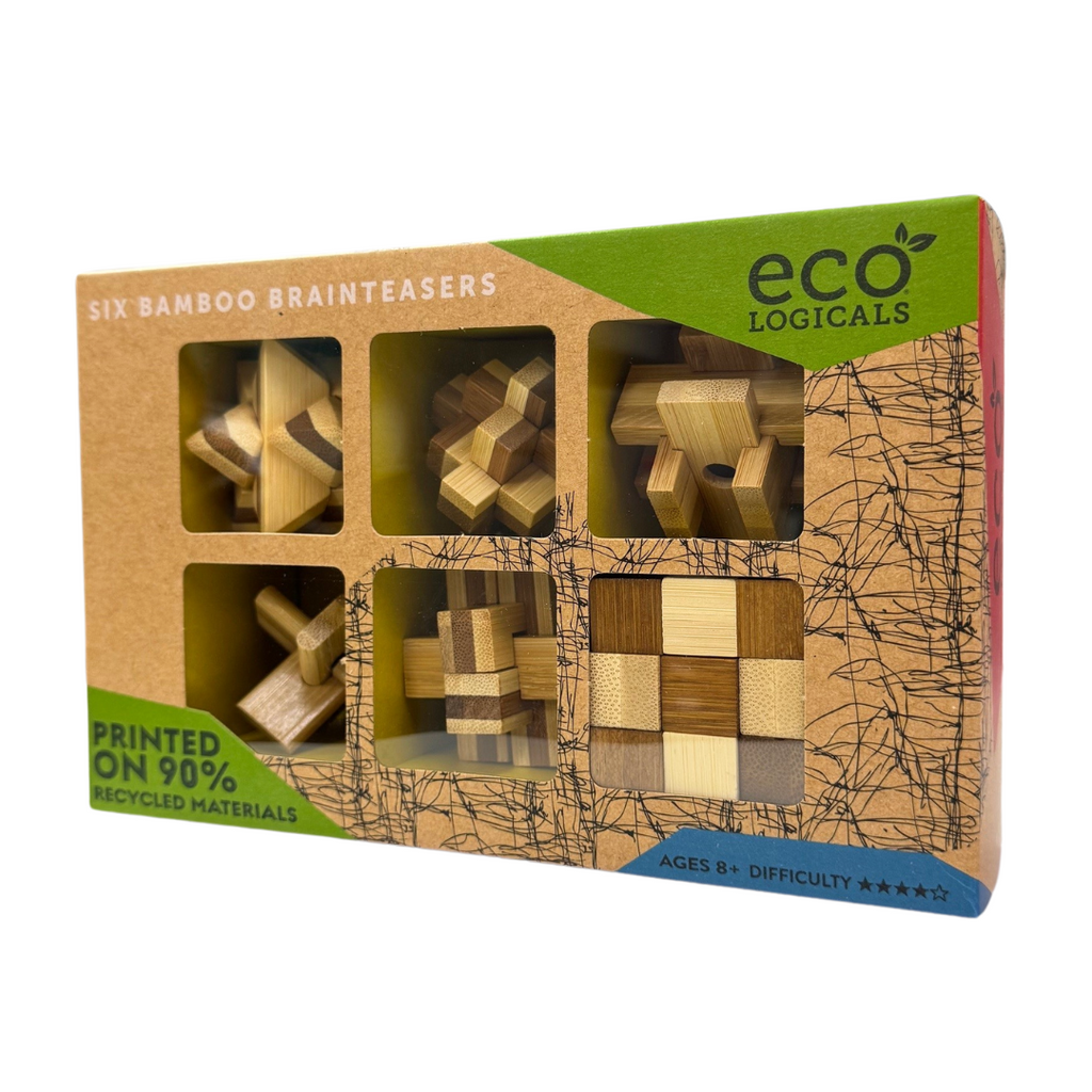 Eco Logicals 6-piece Bamboo Brain Teasers – Sensory Tools Australia